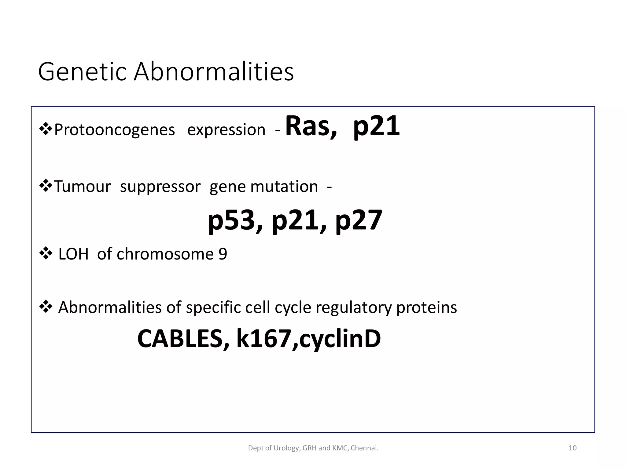Etiopathogenesis Urinary bladder malignancy | PDF