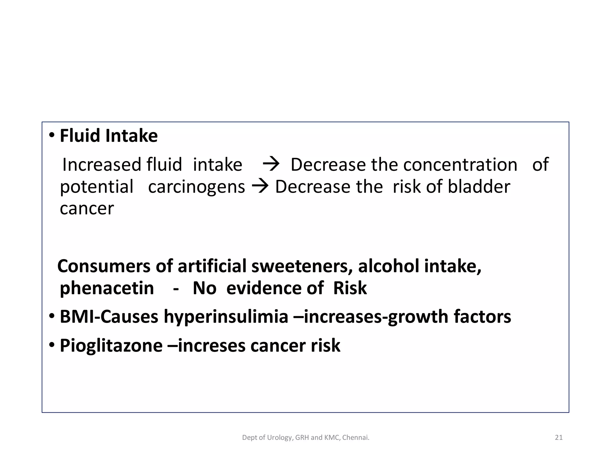Etiopathogenesis Urinary bladder malignancy | PDF