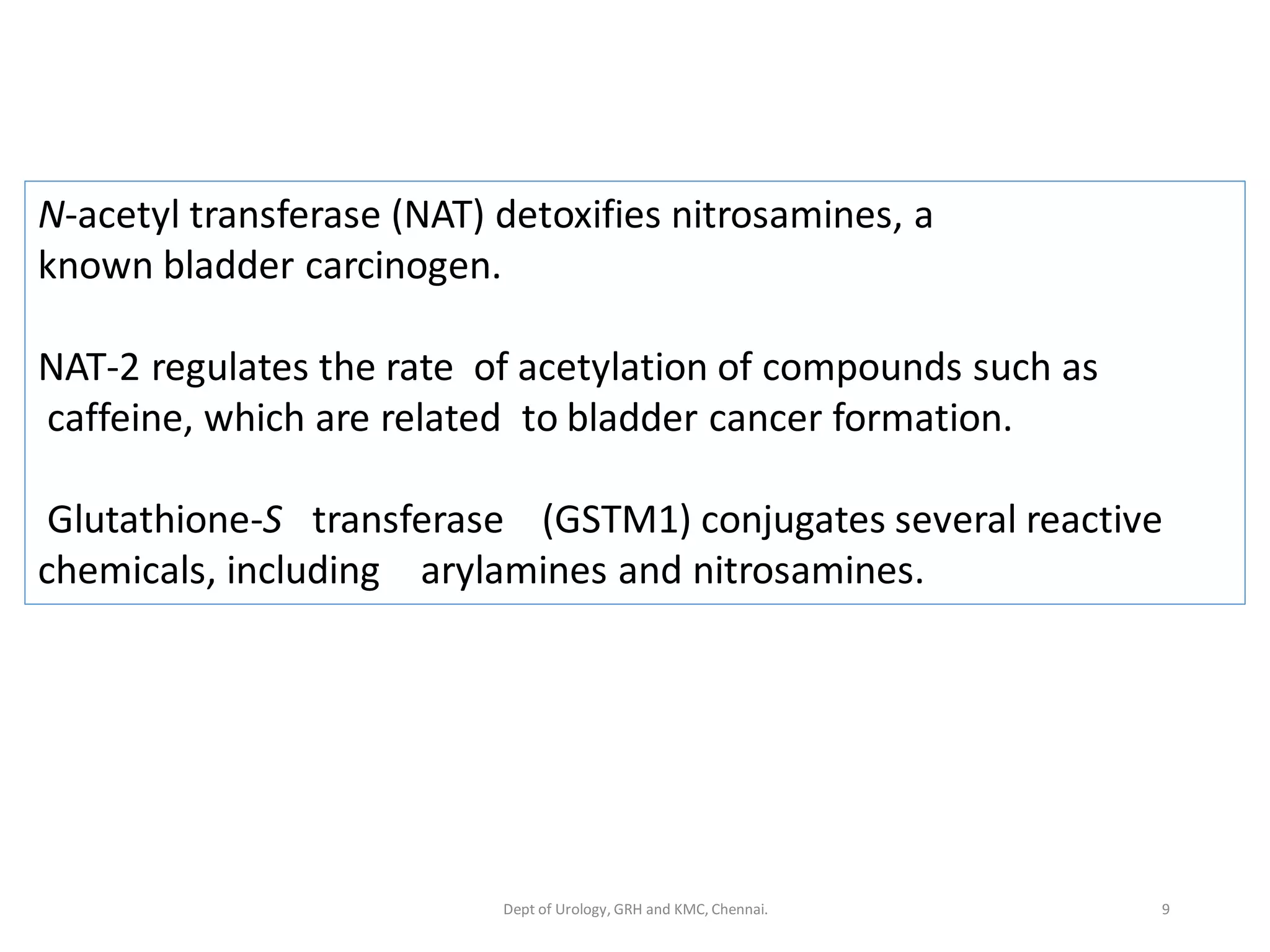 Etiopathogenesis Urinary bladder malignancy | PDF