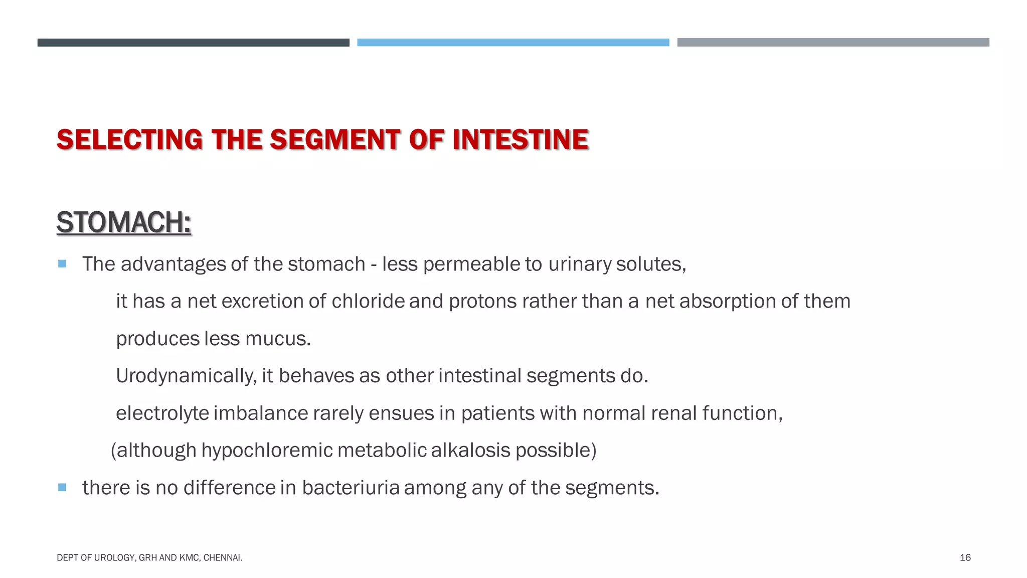 Use of Intestinal segments in urinary diversion | PDF