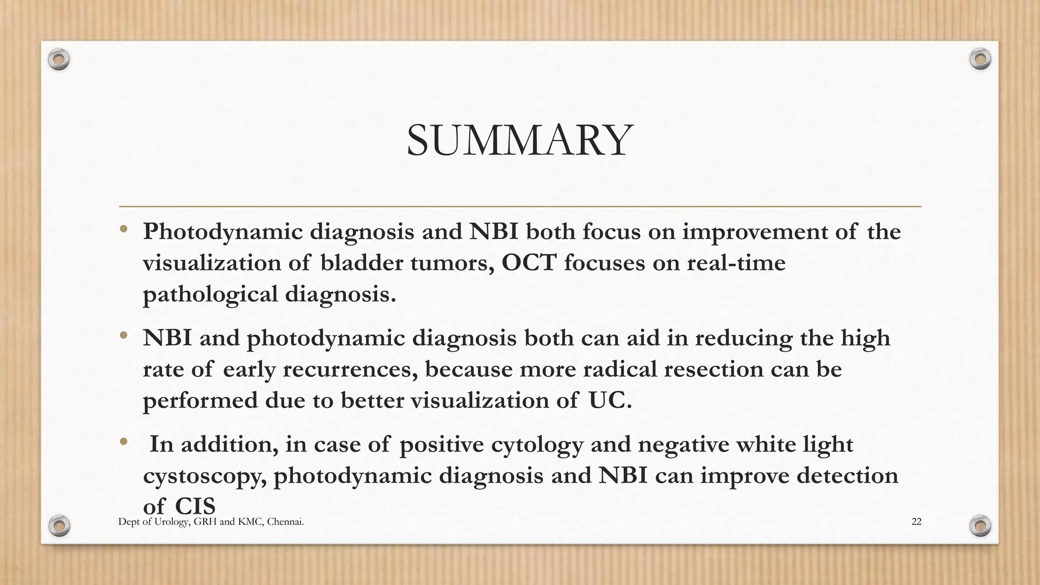 Bladder carcinoma- urinary biomarkers diagnosis and staging | PDF