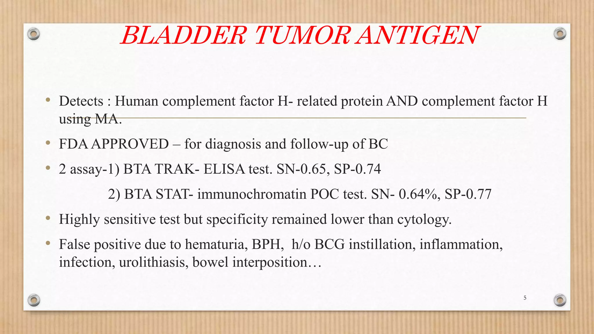 BLADDER- CARCINOMA- URINARY BIOMARKERS PPT final-1.pptx