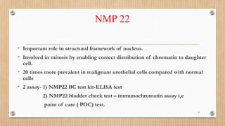 BLADDER- CARCINOMA- URINARY BIOMARKERS PPT final-1.pptx