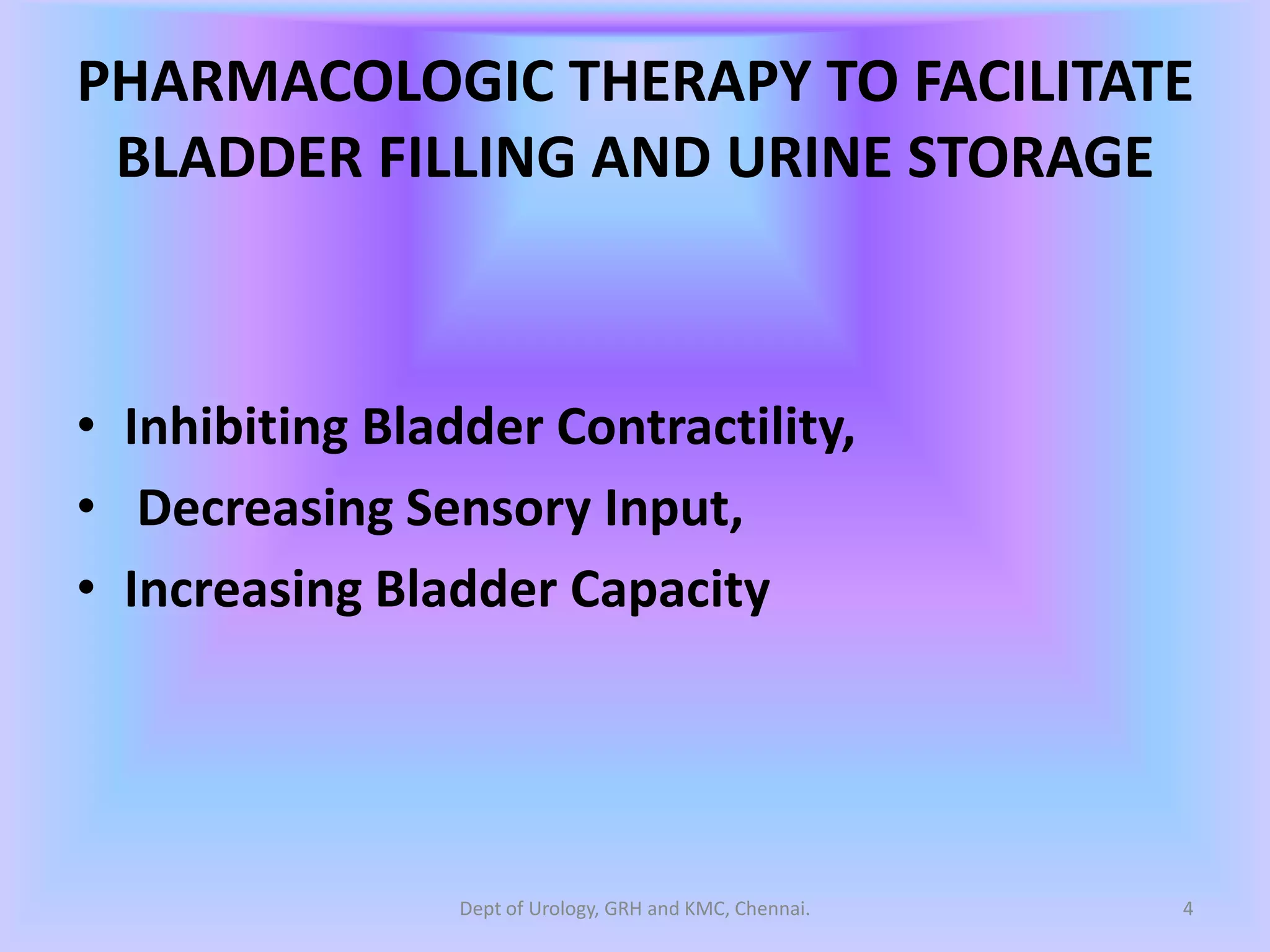 Bladder neurogenic- management- medical | PDF