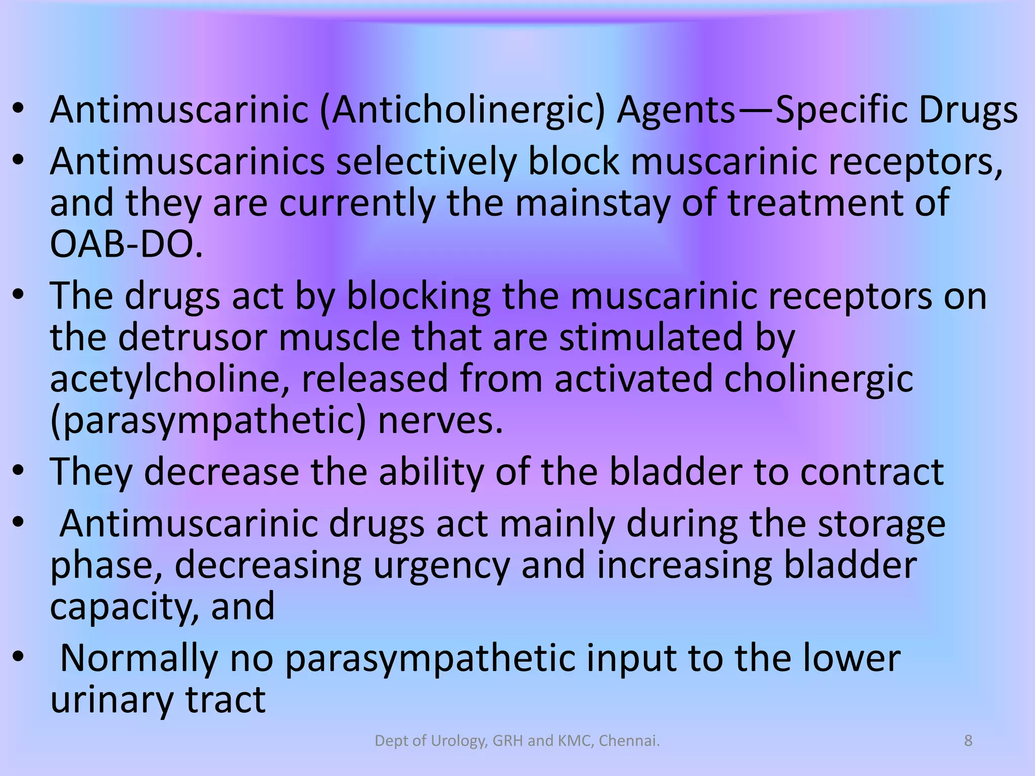 Bladder neurogenic- management- medical | PDF