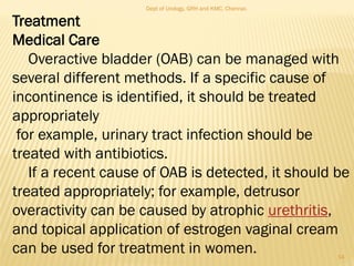 Bladder OVERACTIVE BLADDER (OAB)- overview | PDF | Brain and Nervous ...