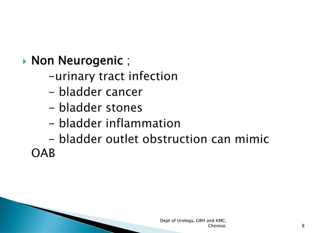 Bladder Over Active Bladder(OAB)- pathophysiolog | PDF