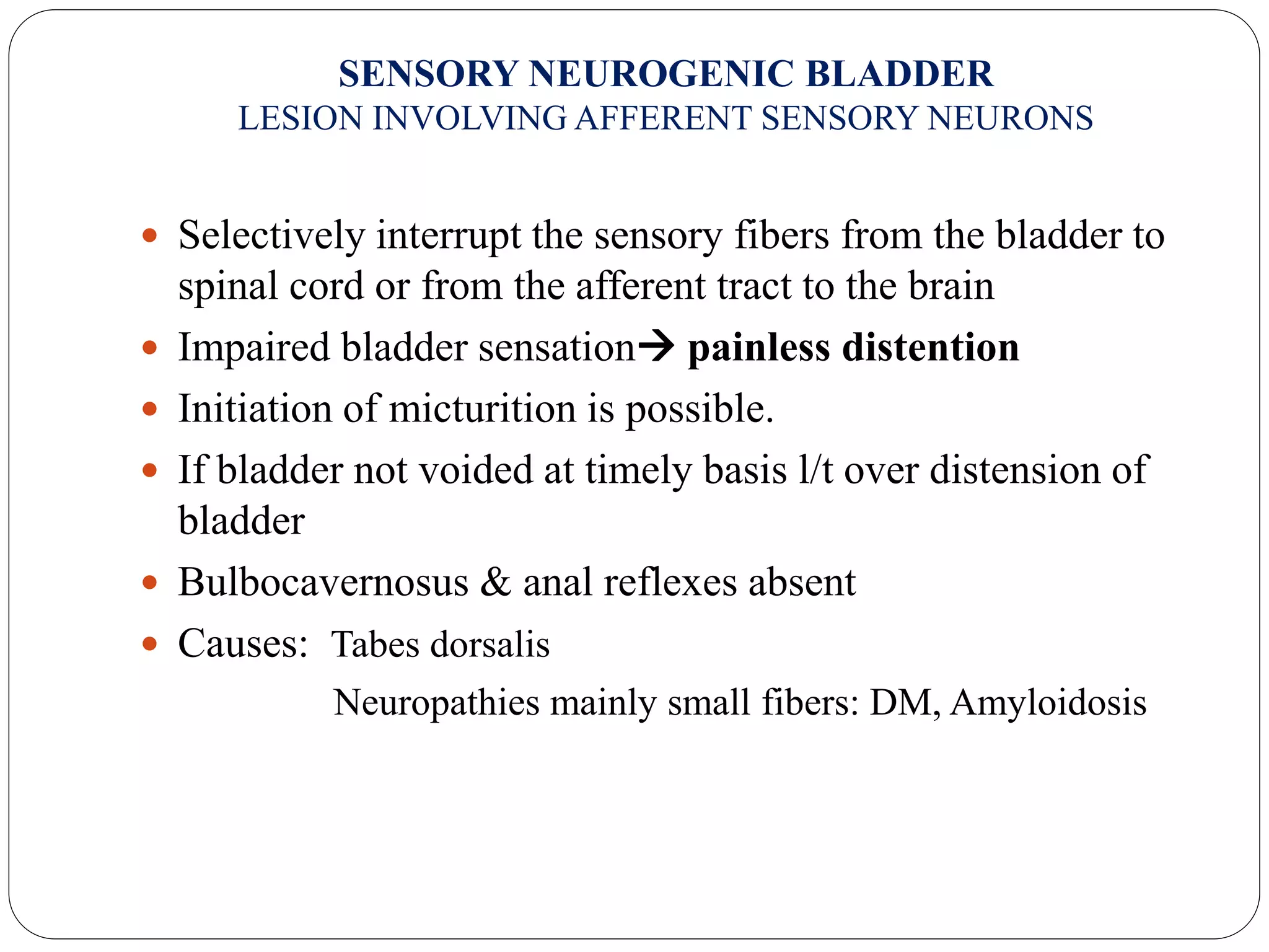 Neurological control of Micturition order and disorder | PPTX