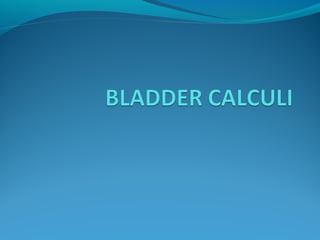 Bladder calculi | PPT