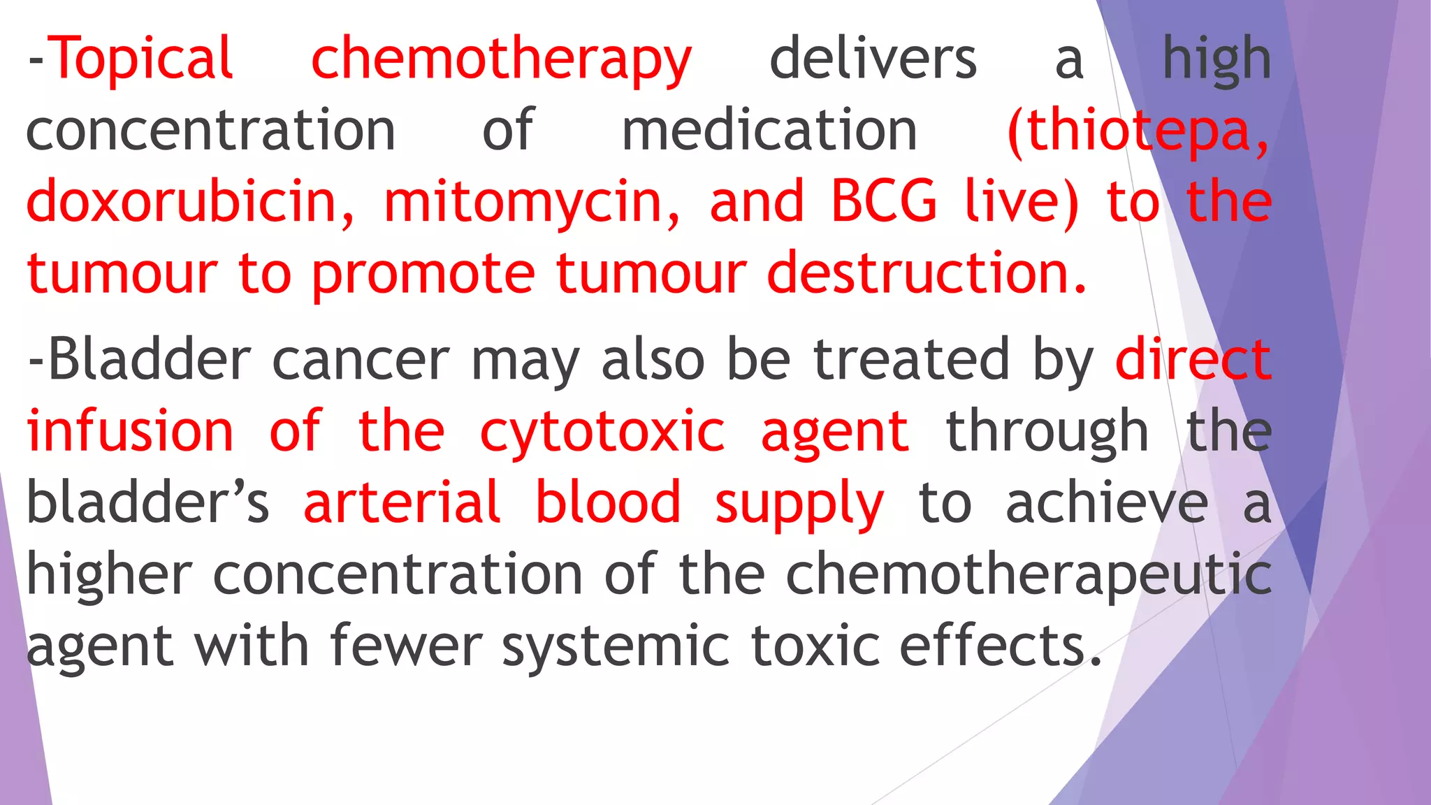 Bladder cancer and its management | PPTX