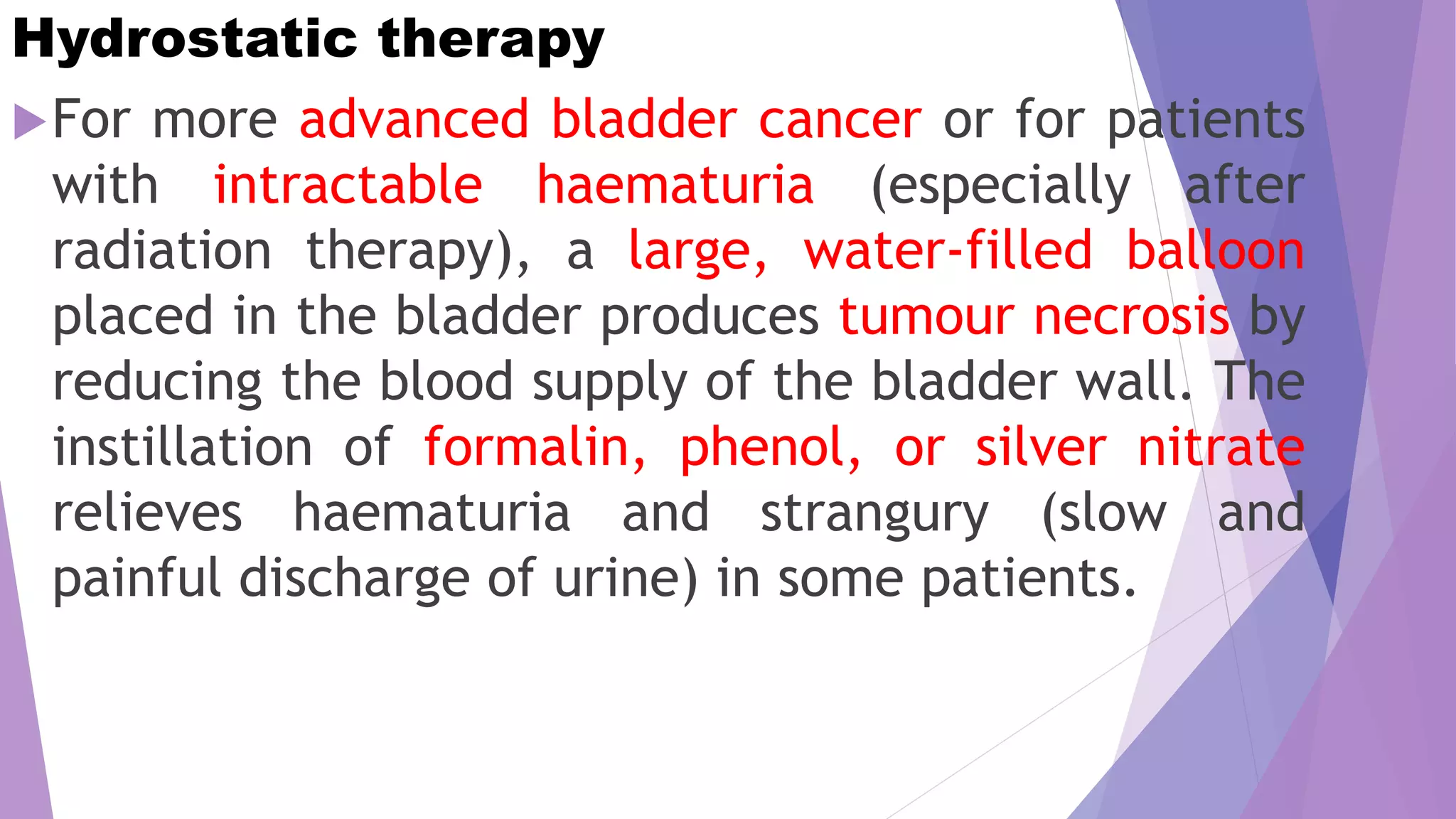 Bladder cancer and its management | PPTX