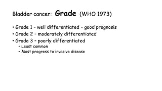 Bladder Cancer risk factors pathophysiology and treatment | PPTX
