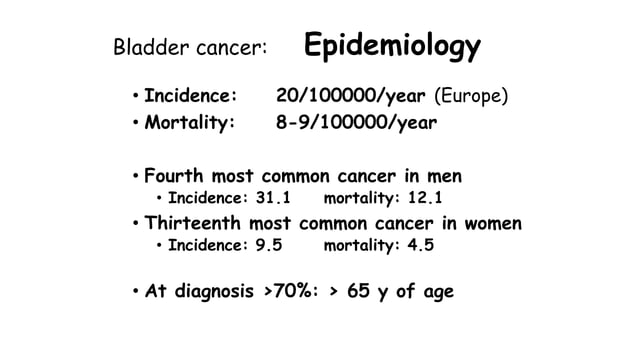 Bladder Cancer risk factors pathophysiology and treatment | PPT