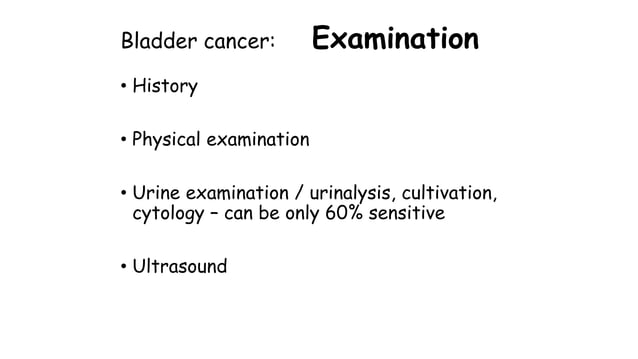 Bladder Cancer risk factors pathophysiology and treatment | PPT