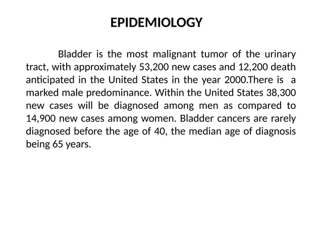 BLADDER CANCER. adult health nursing pptx | PPT