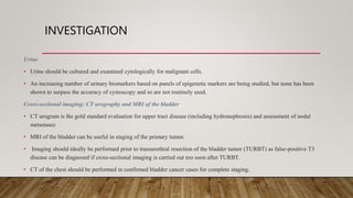 Bladder Cancer (Carcinoma Bladder) Urology | PPTX