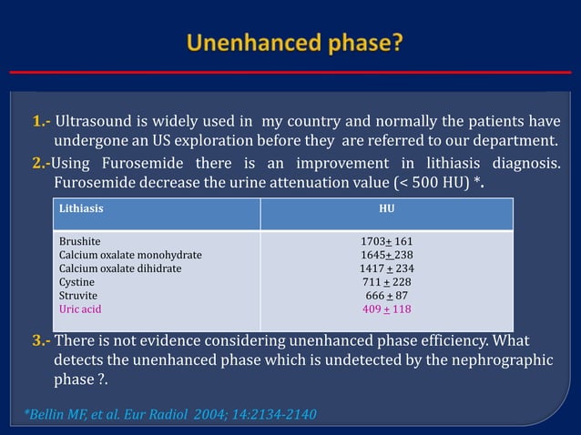 Role of CT Urography in bladder cancer. Cambridge lecture. | PPT