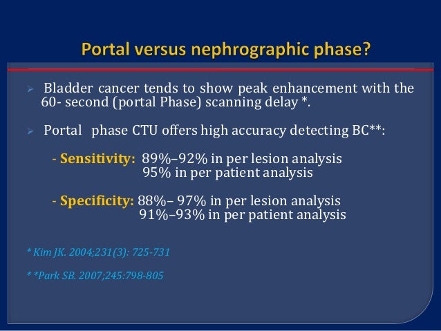 Role Of Ct Urography In Bladder Cancer Cambridge Lecture