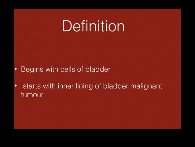 Bladder cancer period 1 | PPT