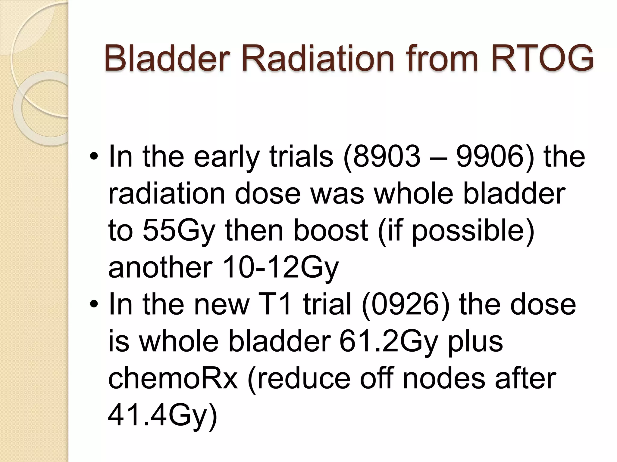 Radiation for the Treatment of Bladder Cancer | PPTX