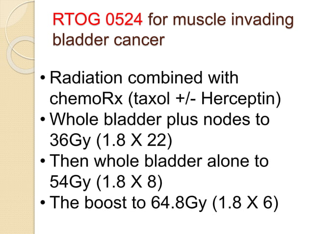 Radiation for the Treatment of Bladder Cancer | PPTX