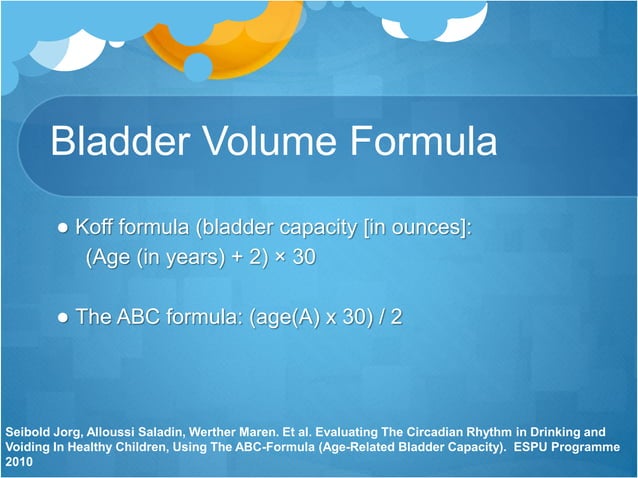 Bladder Capacity | PPT