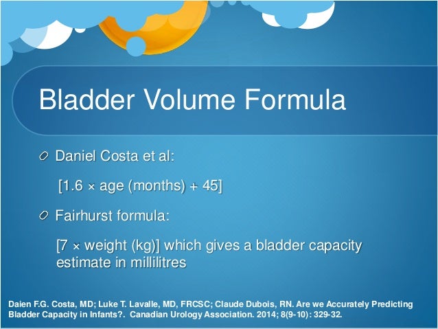 Bladder Capacity
