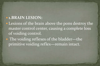 Bladder dysfunction in cns disorder | PPTX