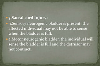 Bladder dysfunction in cns disorder | PPTX