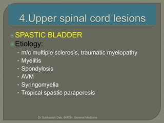 Bladder dysfunction in different neurological diseases | PPTX
