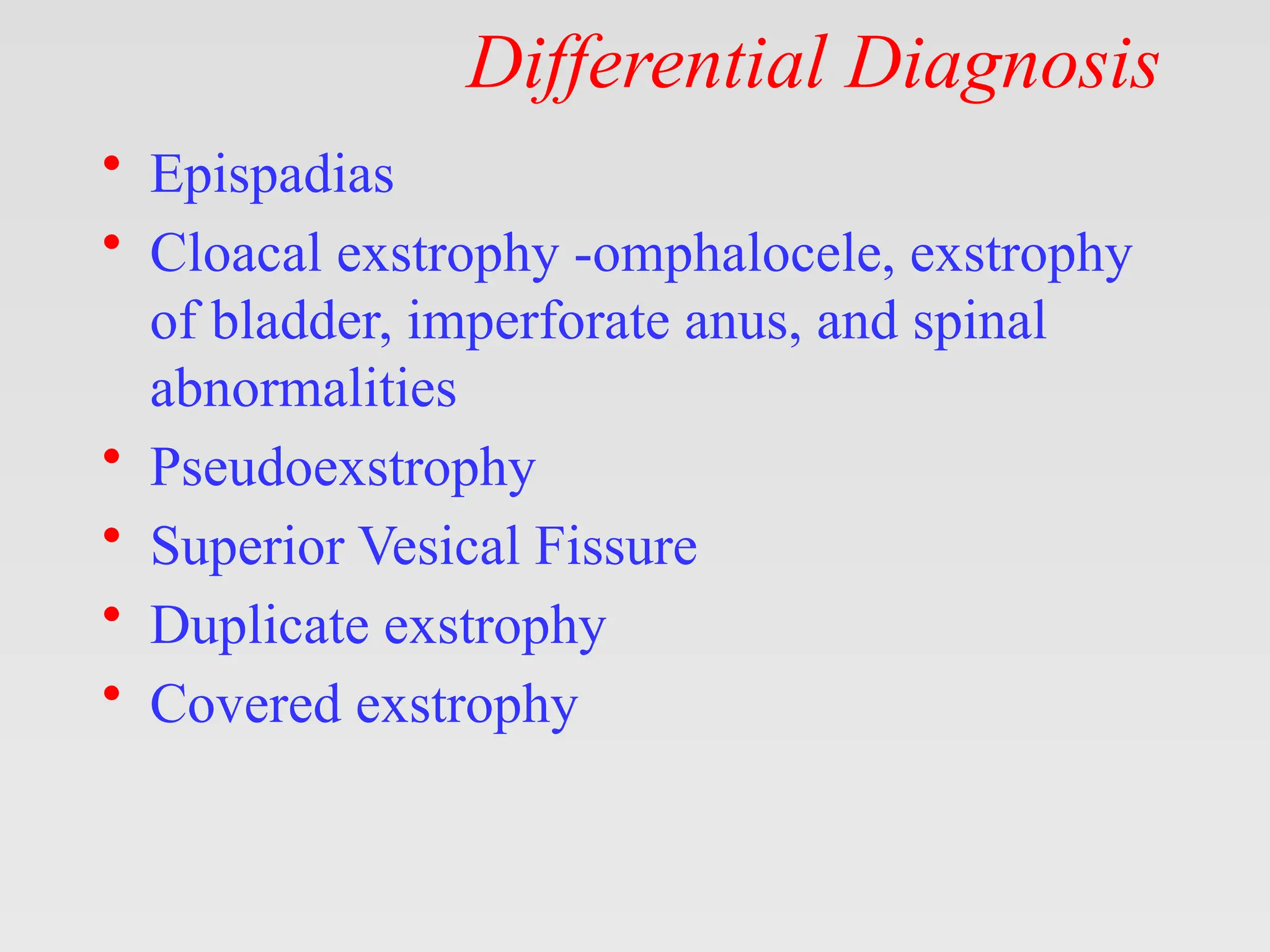 Bladder Exstrophy Epispadias Complex .pptx