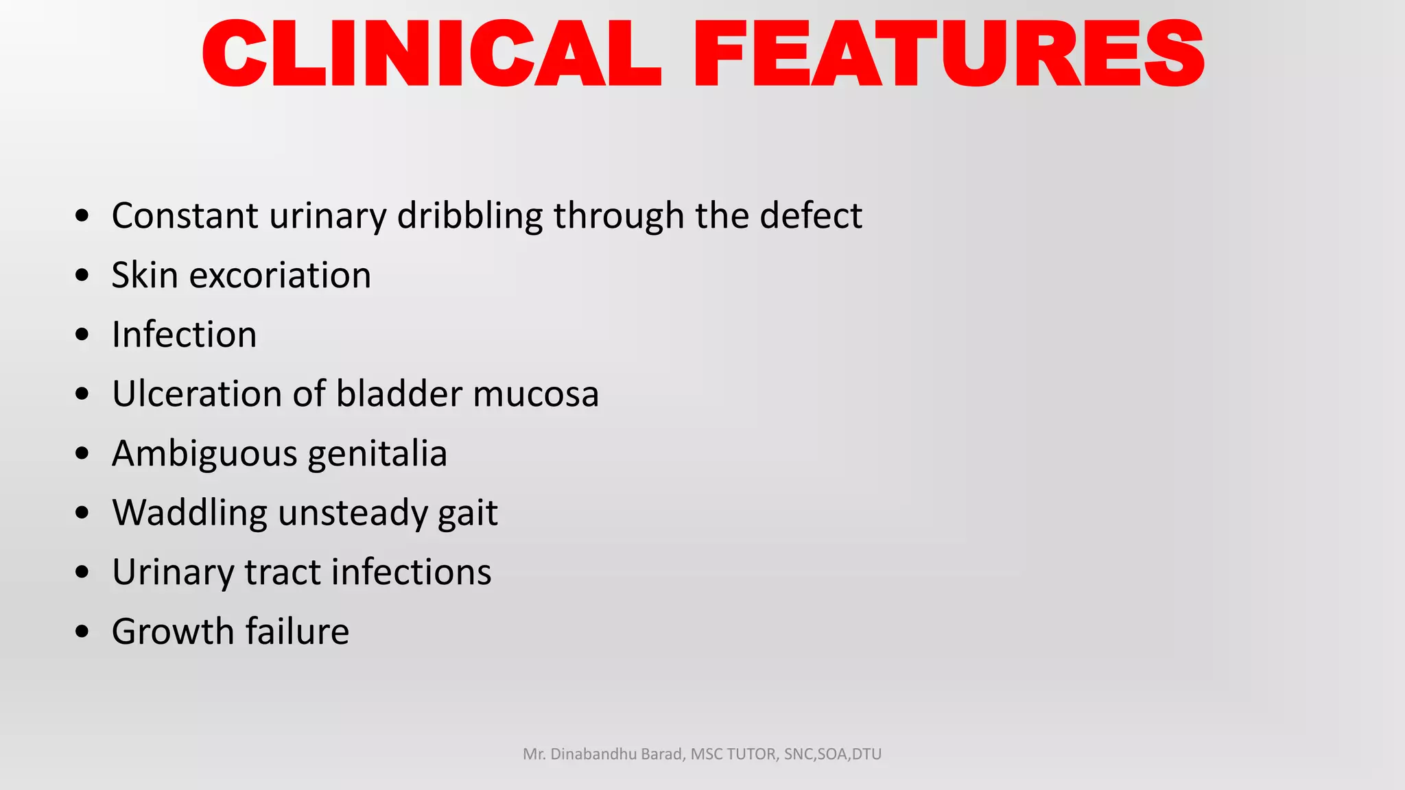 Bladder exstrophy or ectopia vescica | PPTX
