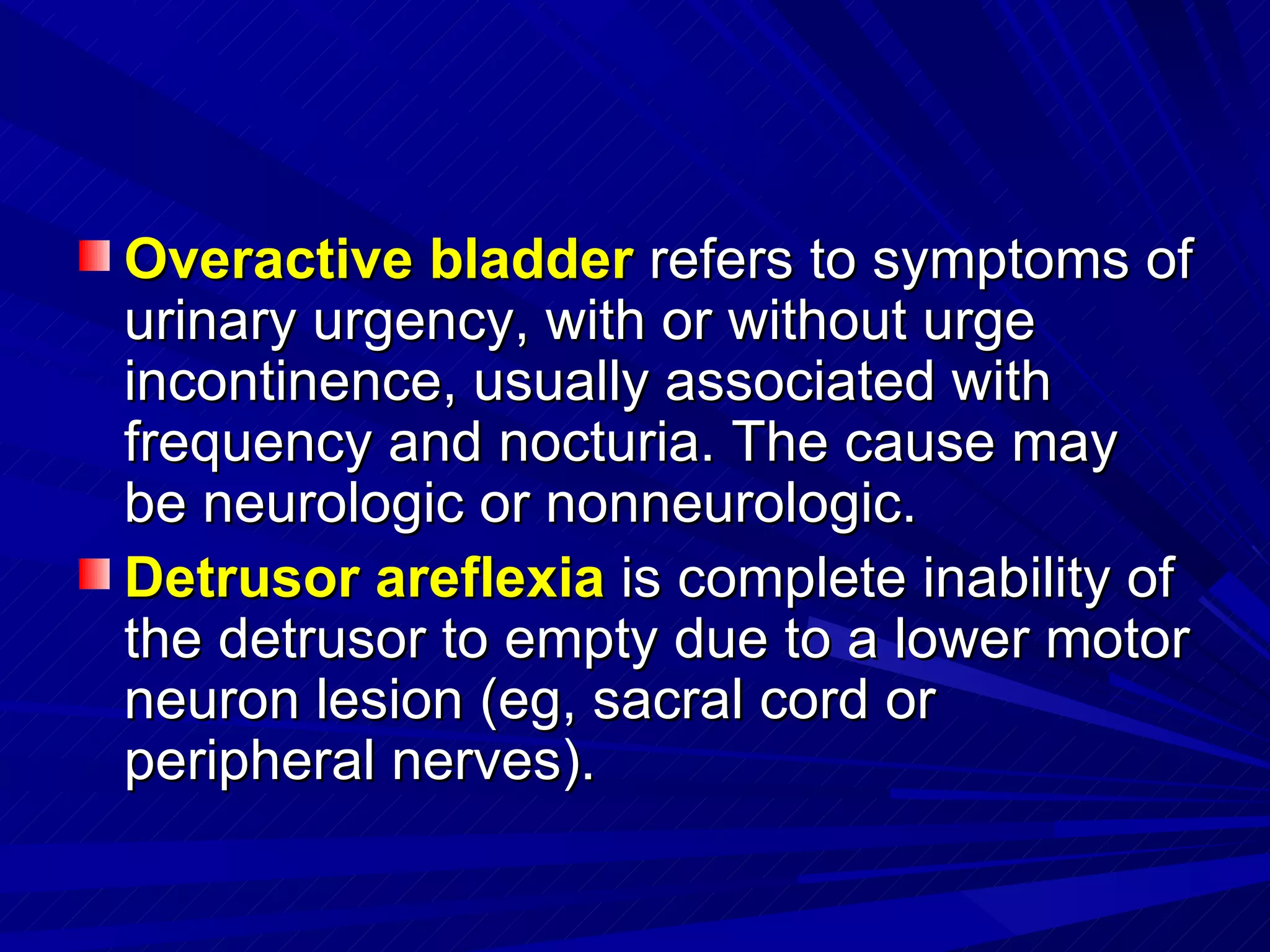 Bladder involvement in spine disorders | PPT
