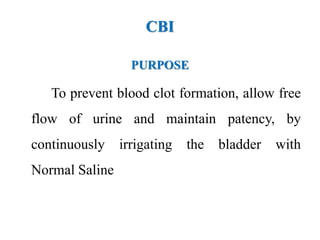 Bladder irrigation | PPTX