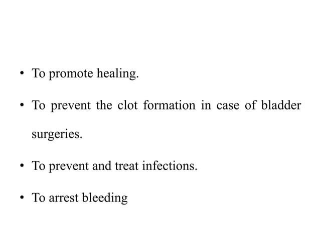 Bladder irrigation | PPTX | First Aid | Injuries
