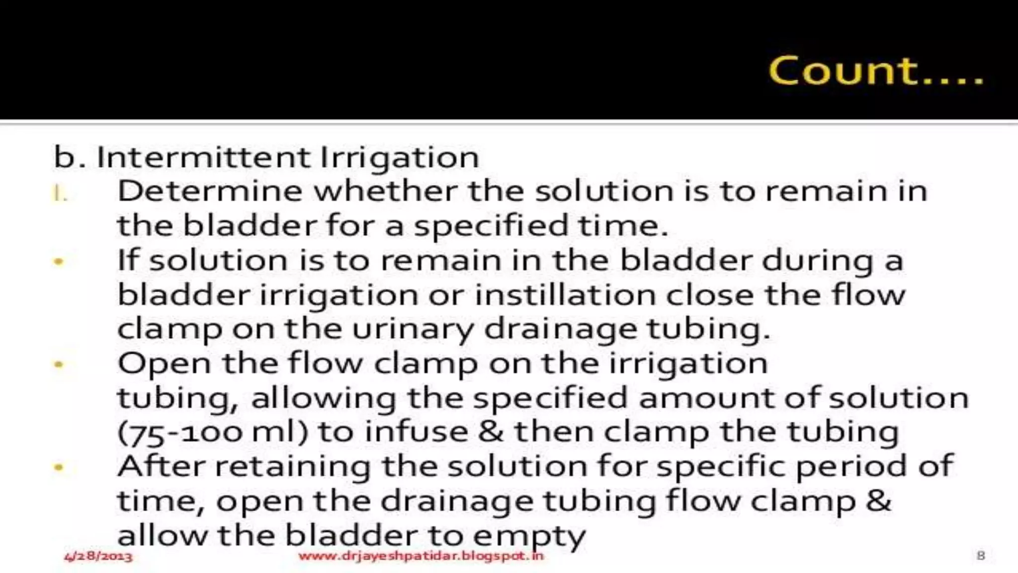 Bladder irrigation | PPTX