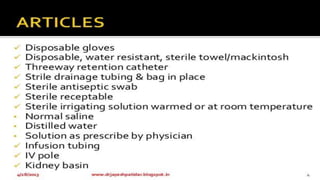 Continuous Bladder Irrigation Nursing