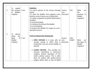 Procedure bladder irrigation for clinical practice | DOCX