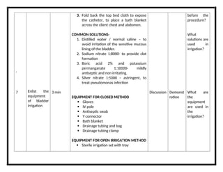 Procedure bladder irrigation for clinical practice | DOCX