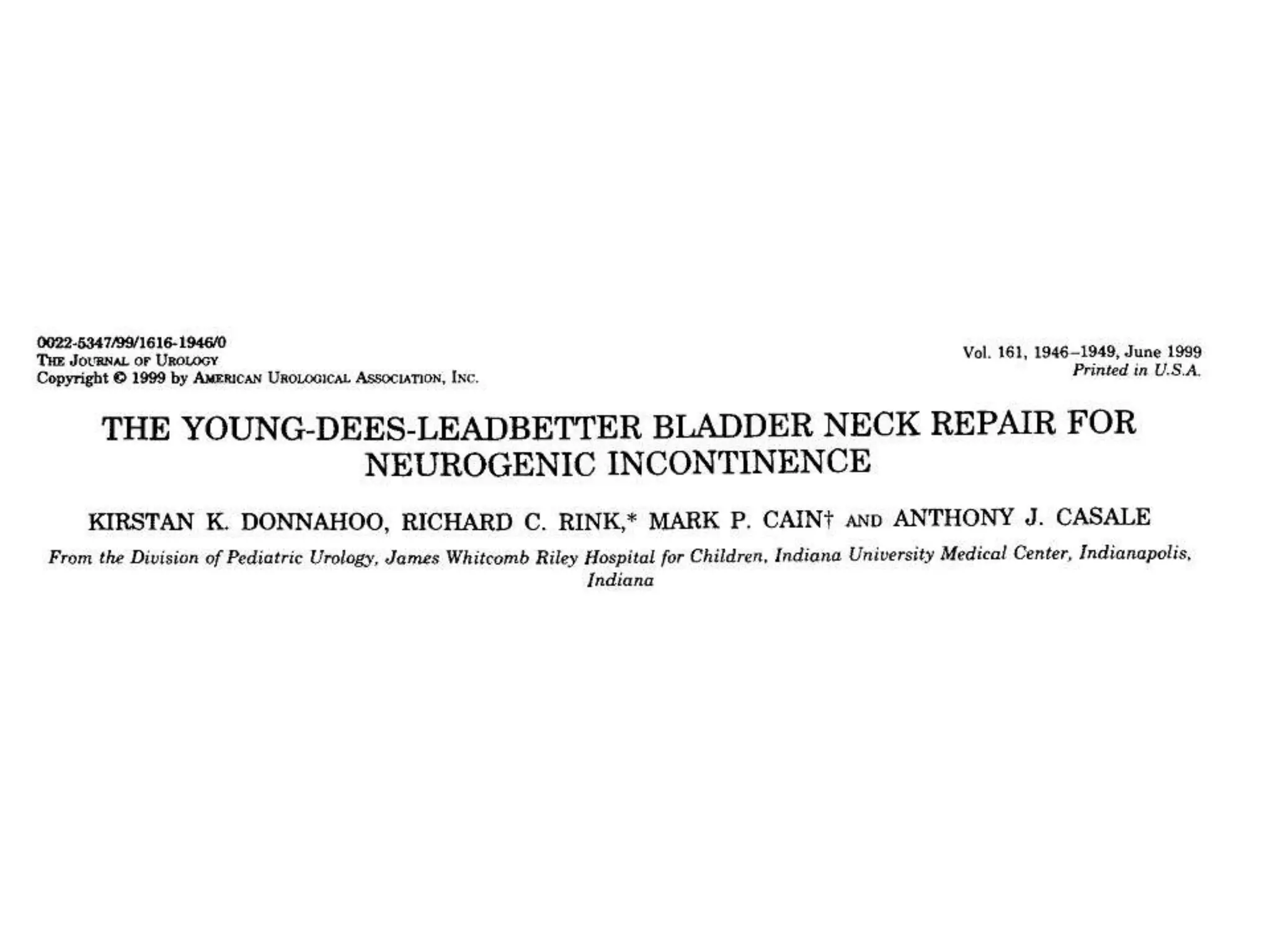 Bladder neck reconstruction | PPTX