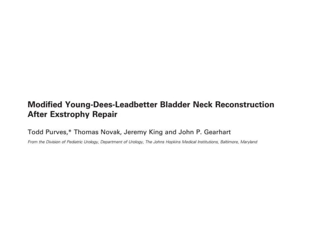 Bladder neck reconstruction | PPTX