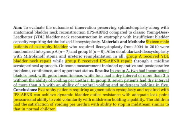 Bladder neck reconstruction | PPTX