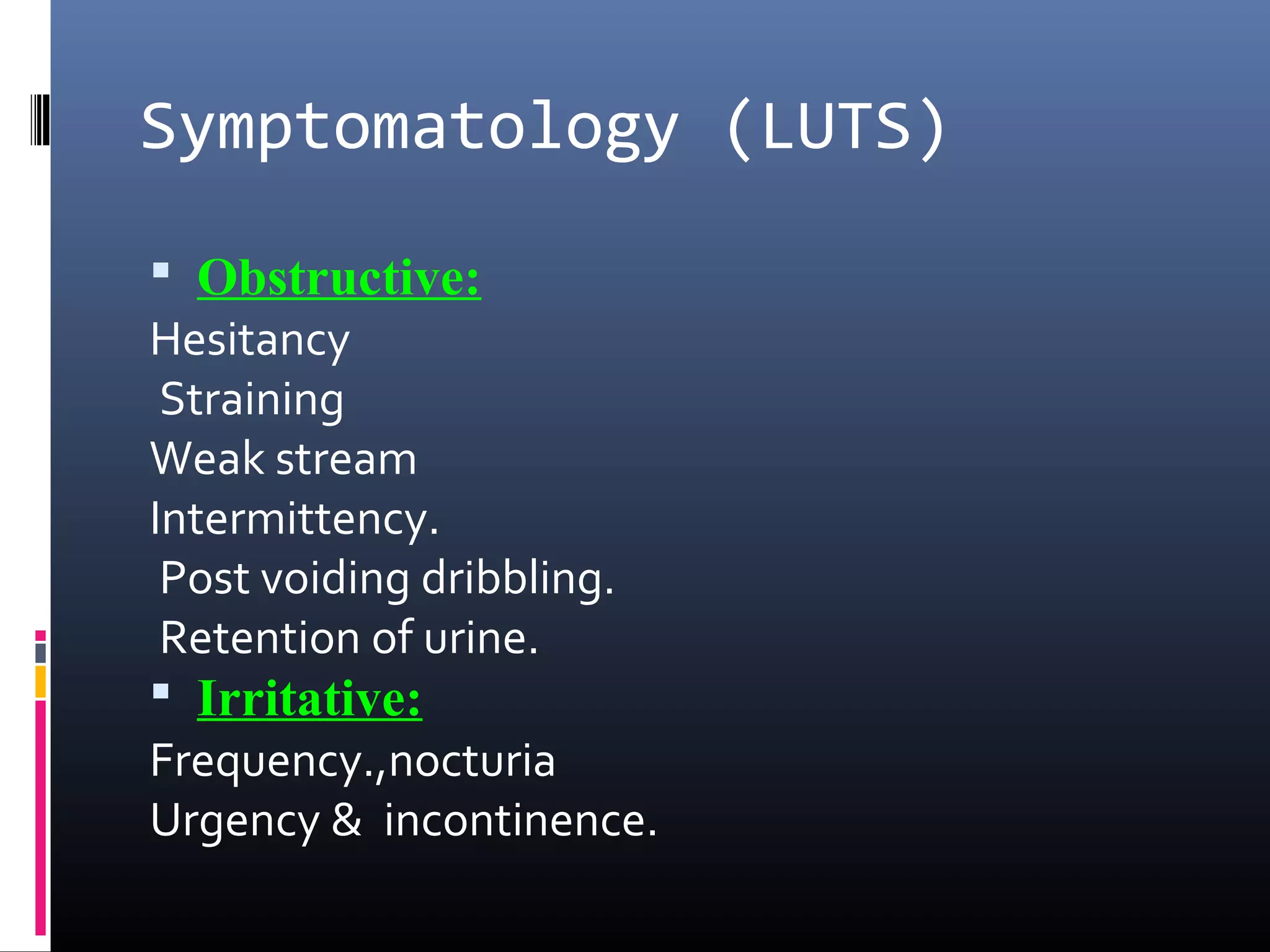 Bladder outlet obstruction | PPT