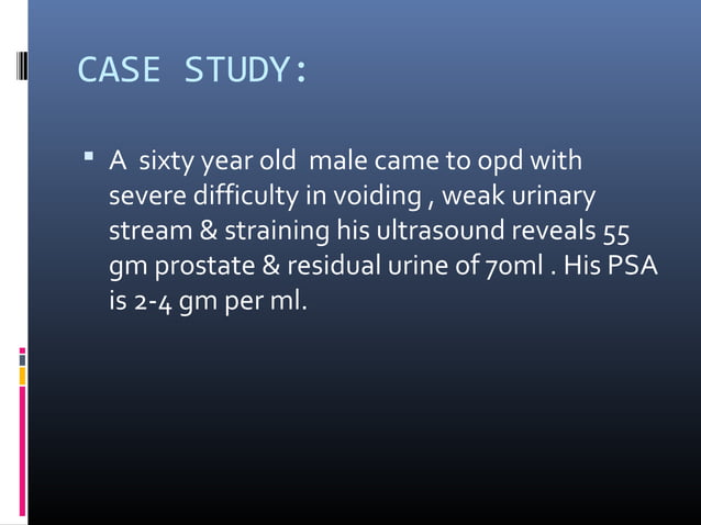 Bladder outlet obstruction | PPT