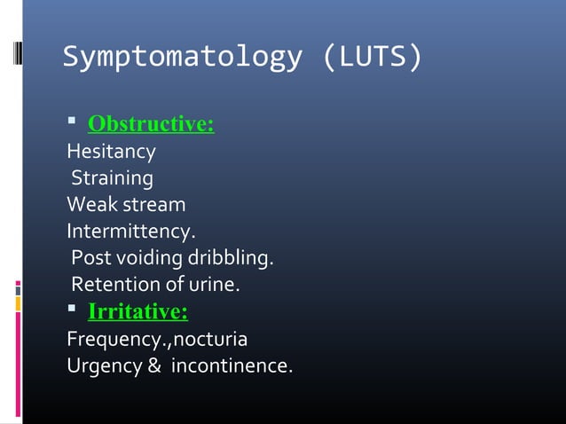Bladder outlet obstruction | PPT