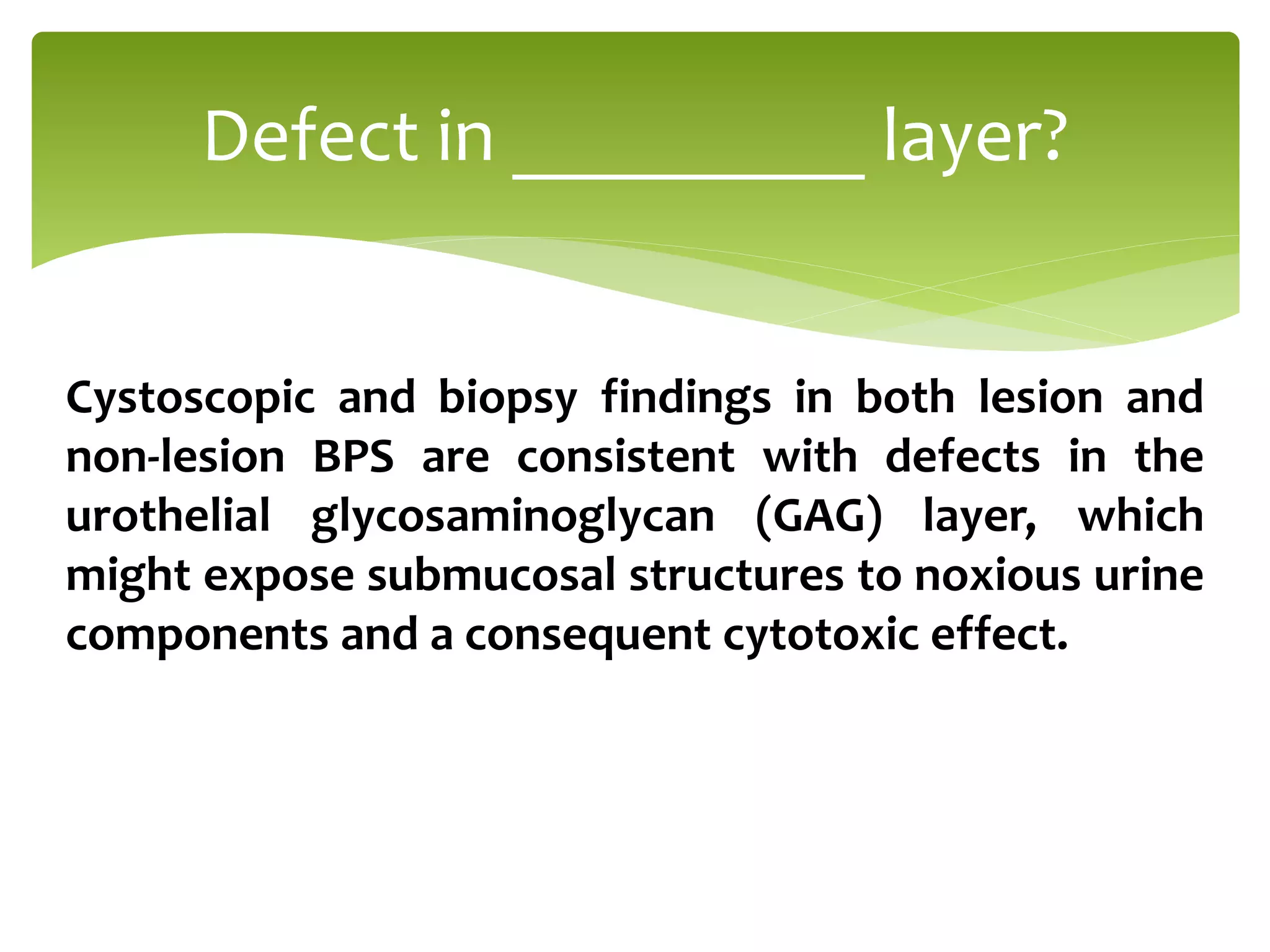 Bladder pain syndrome / Interstitial Cystitis | PPTX