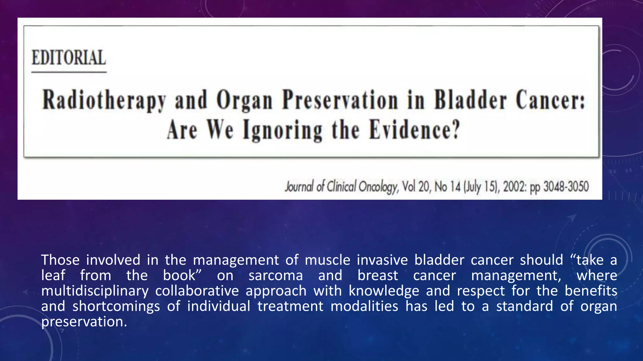 Bladder preservation for CA Urinary Bladder | PPTX