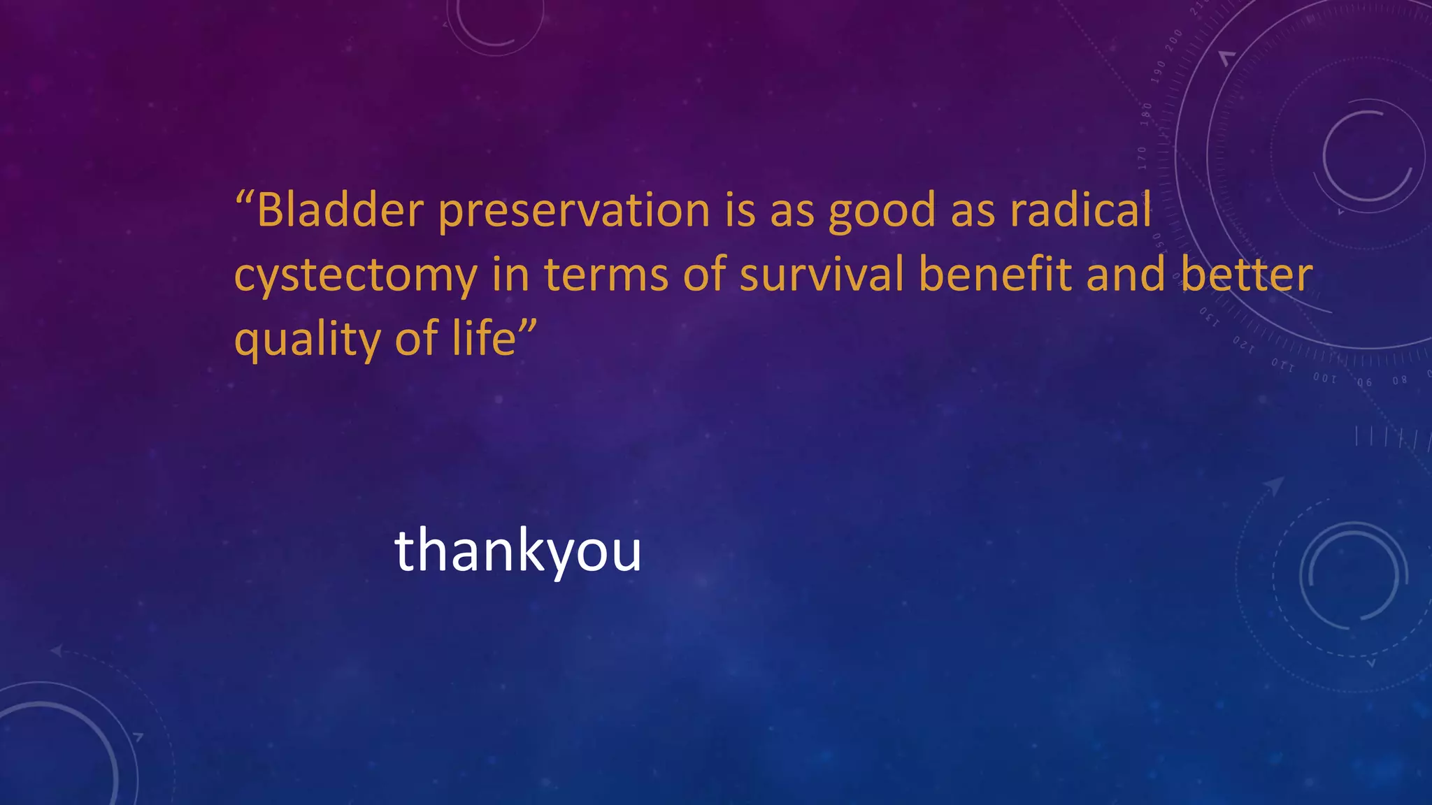 Bladder preservation for CA Urinary Bladder | PPTX