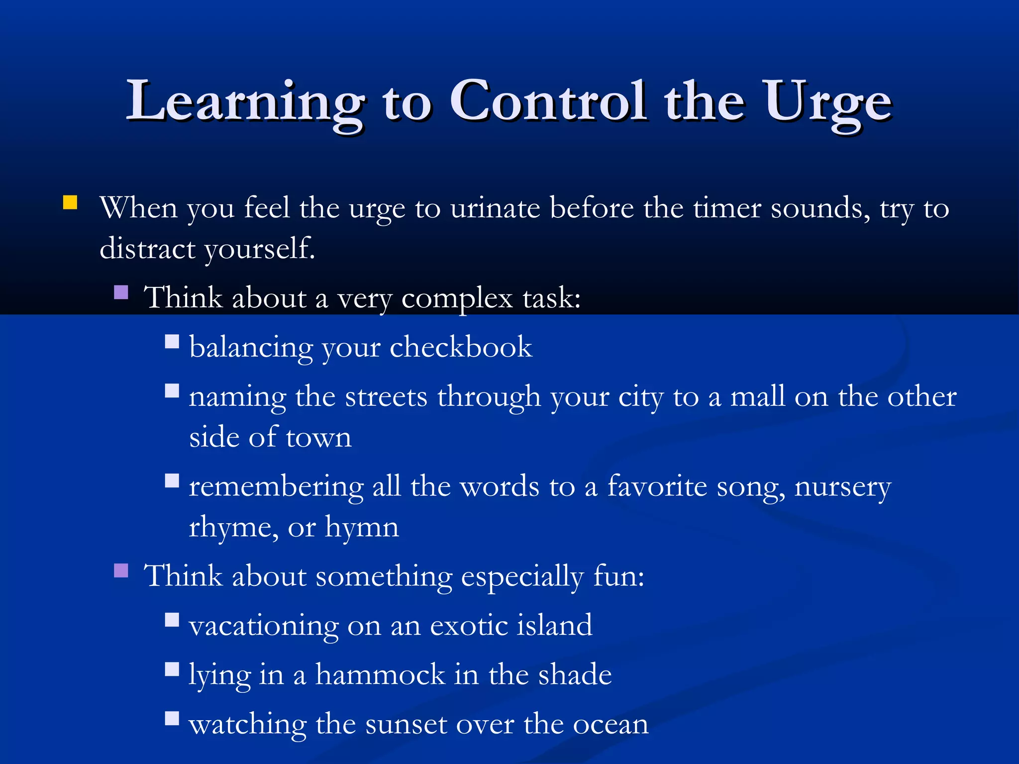 Bladder Retraining | PPT