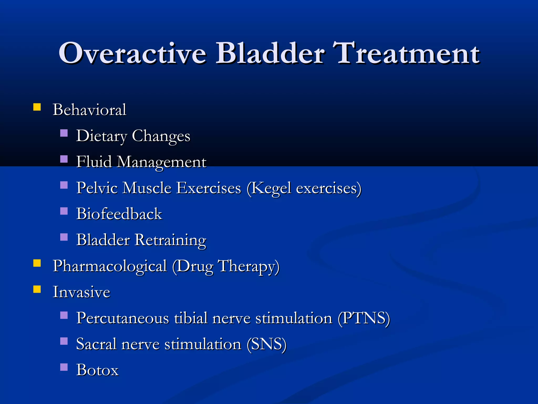 Bladder Retraining | PPT
